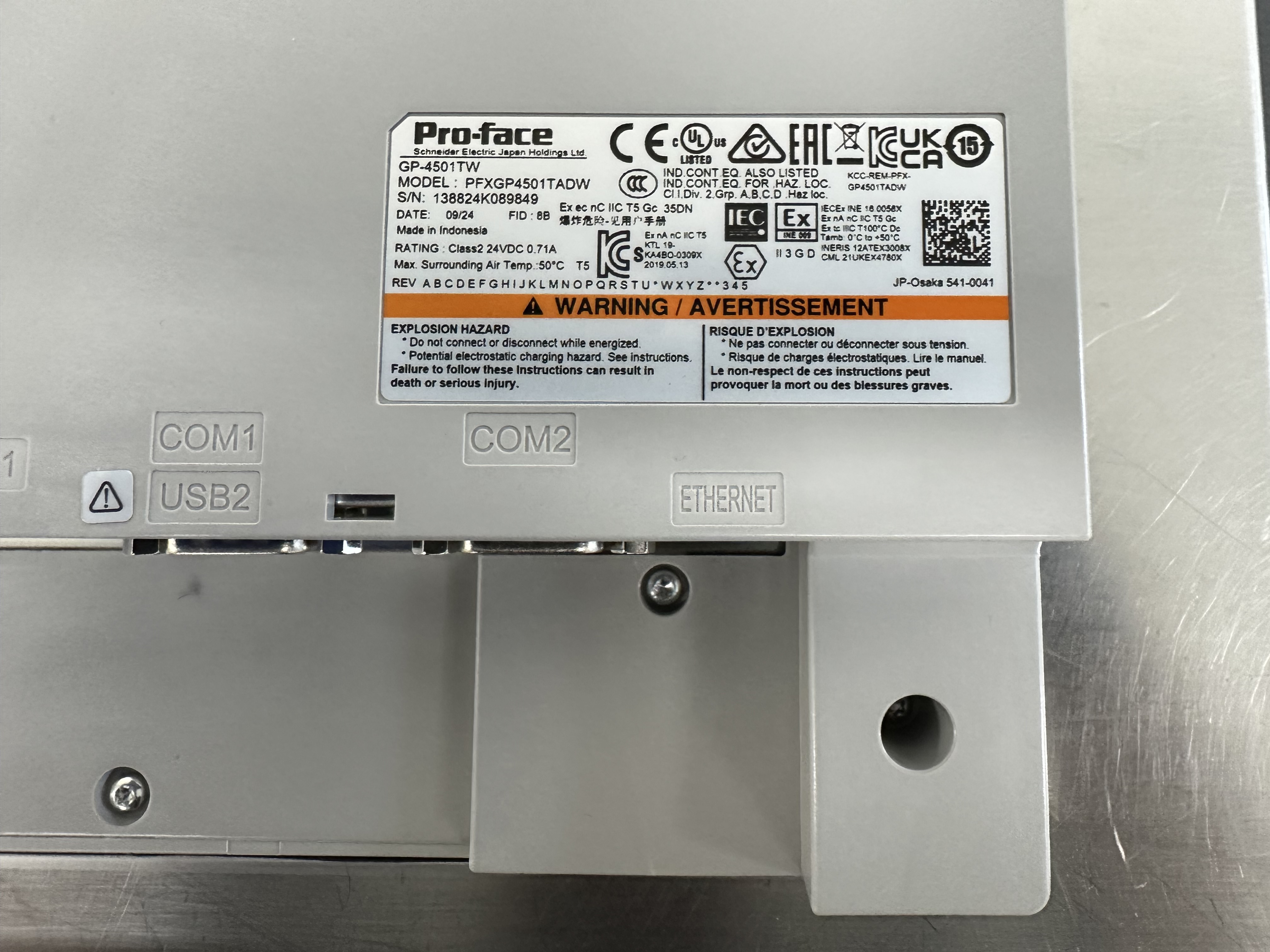 PFXGP4401TAD / Human Machine Interface-HMI / PRO-FACE (PROFACE)