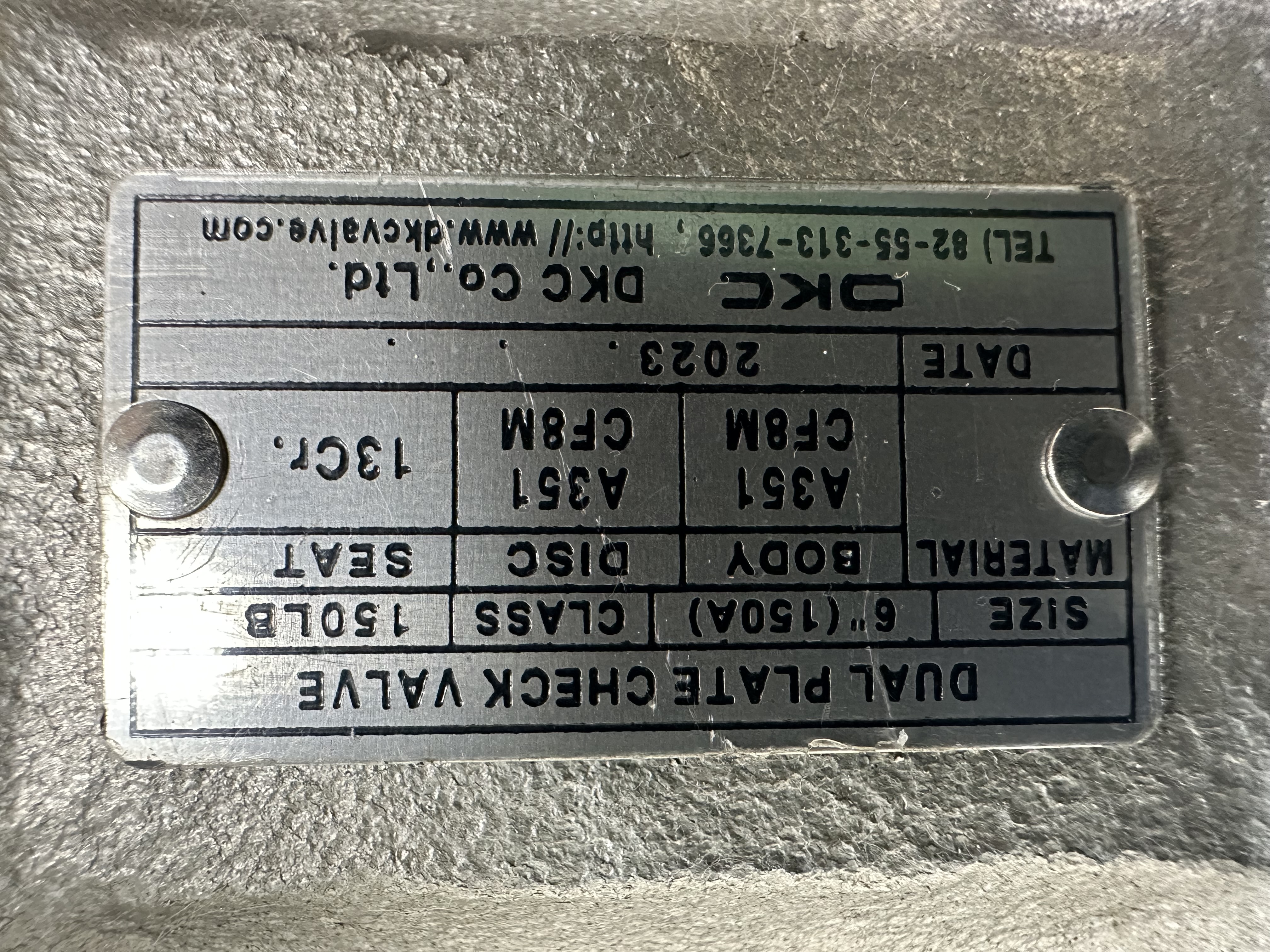 WAFER TYPE DUAL PLATE CHECK VALVE / Wafer Type Dual Plate Check Valve / DKC