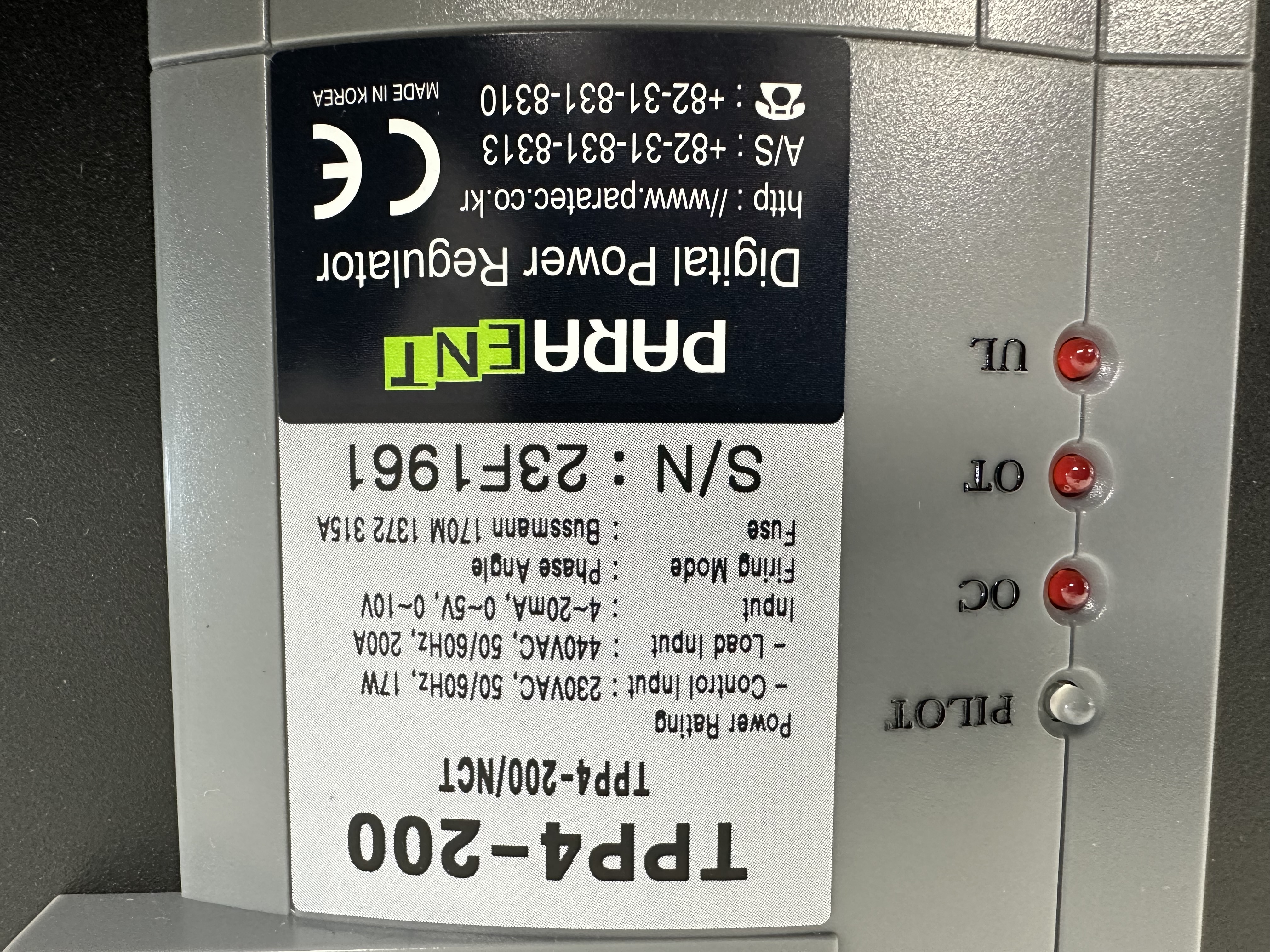 TPP4-200-CS / Power Regulator / PARA ENT