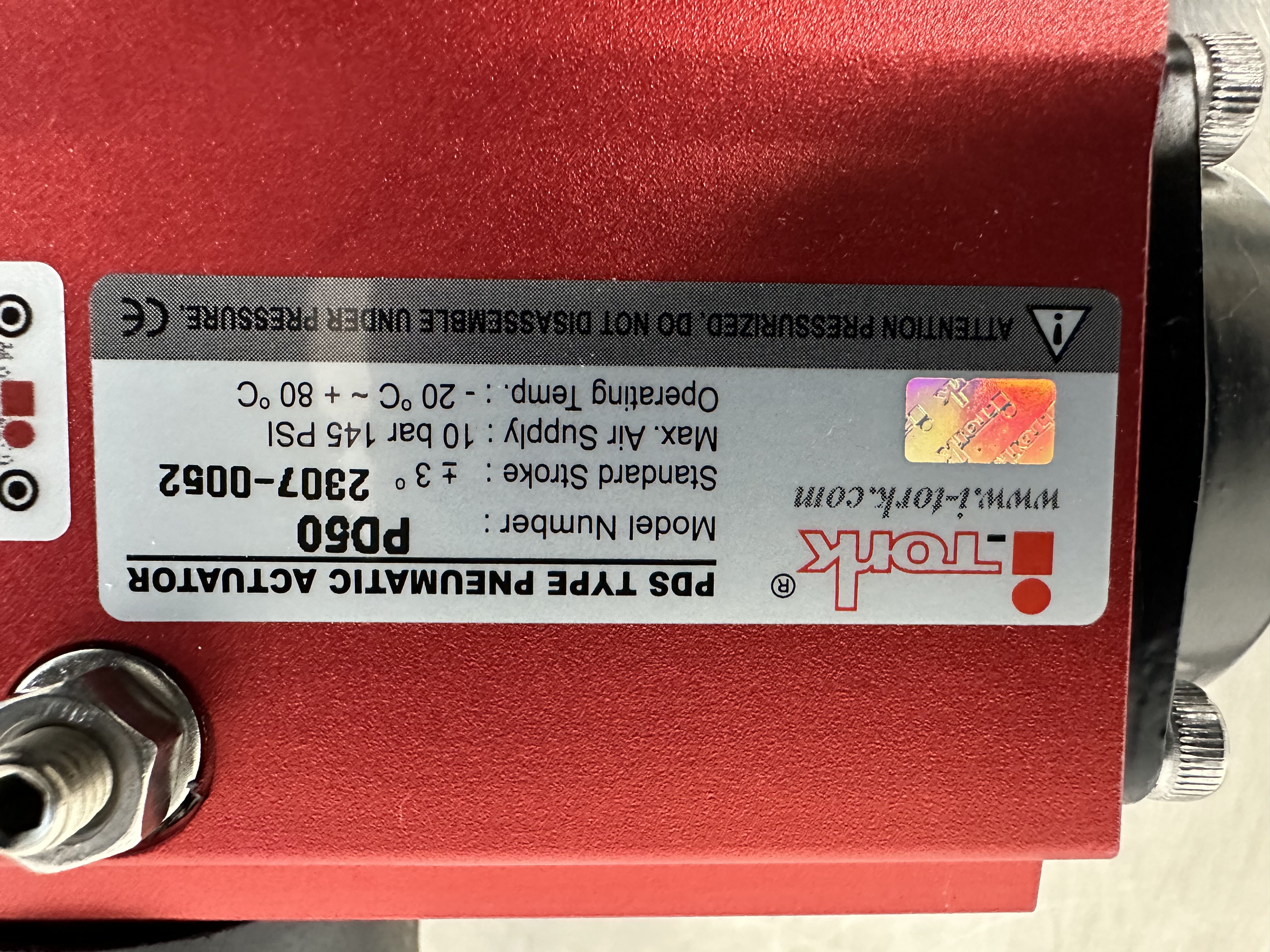 PD50 / Pneumatic Actuator / I-TORK