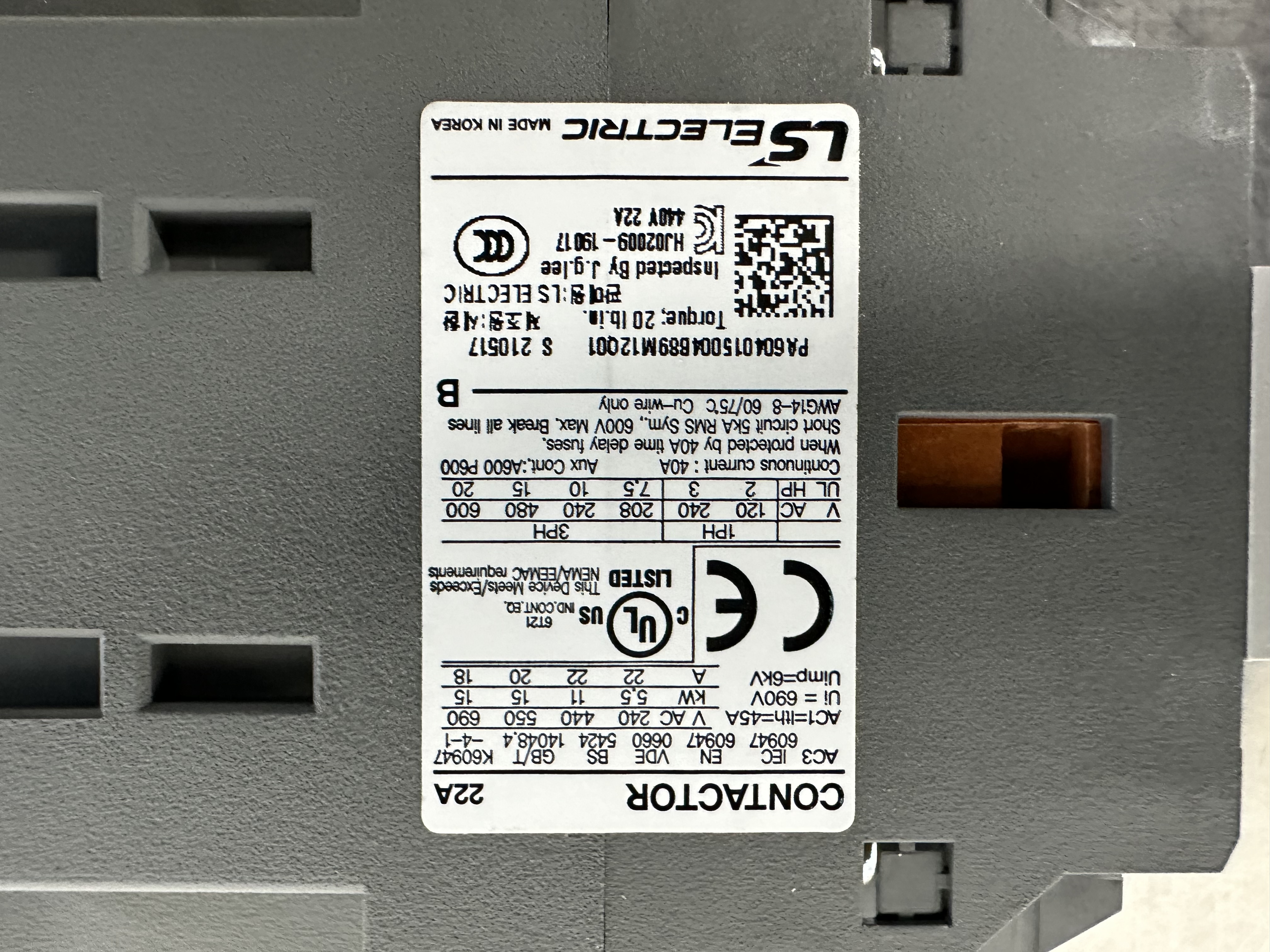 MC-9b / Magnetic Contactor / LS ELECTRIC