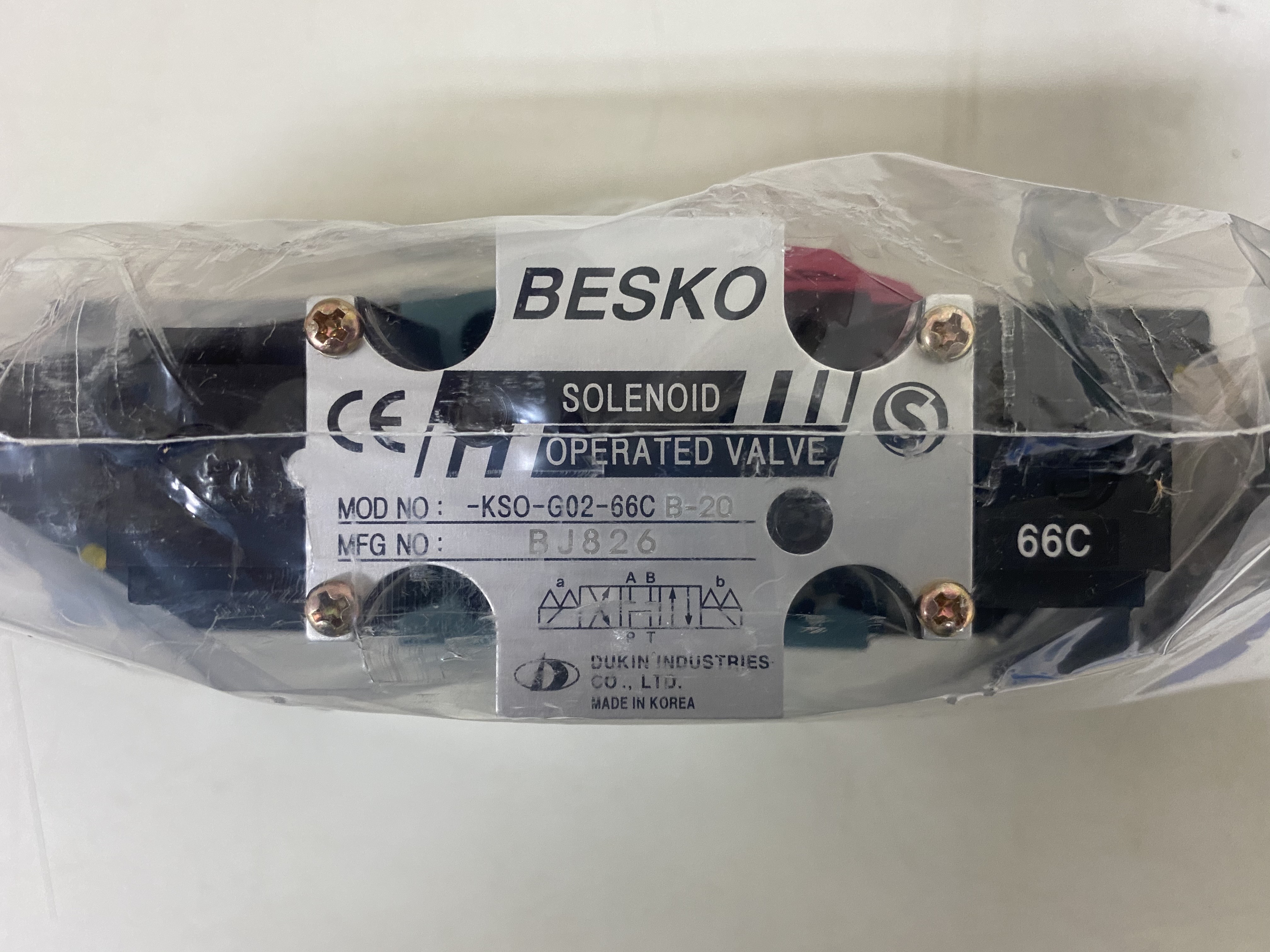 KSO-G02-66CB-20 / Solenoid Operated Valve / DUKIN INDUSTRIES (BESKO)