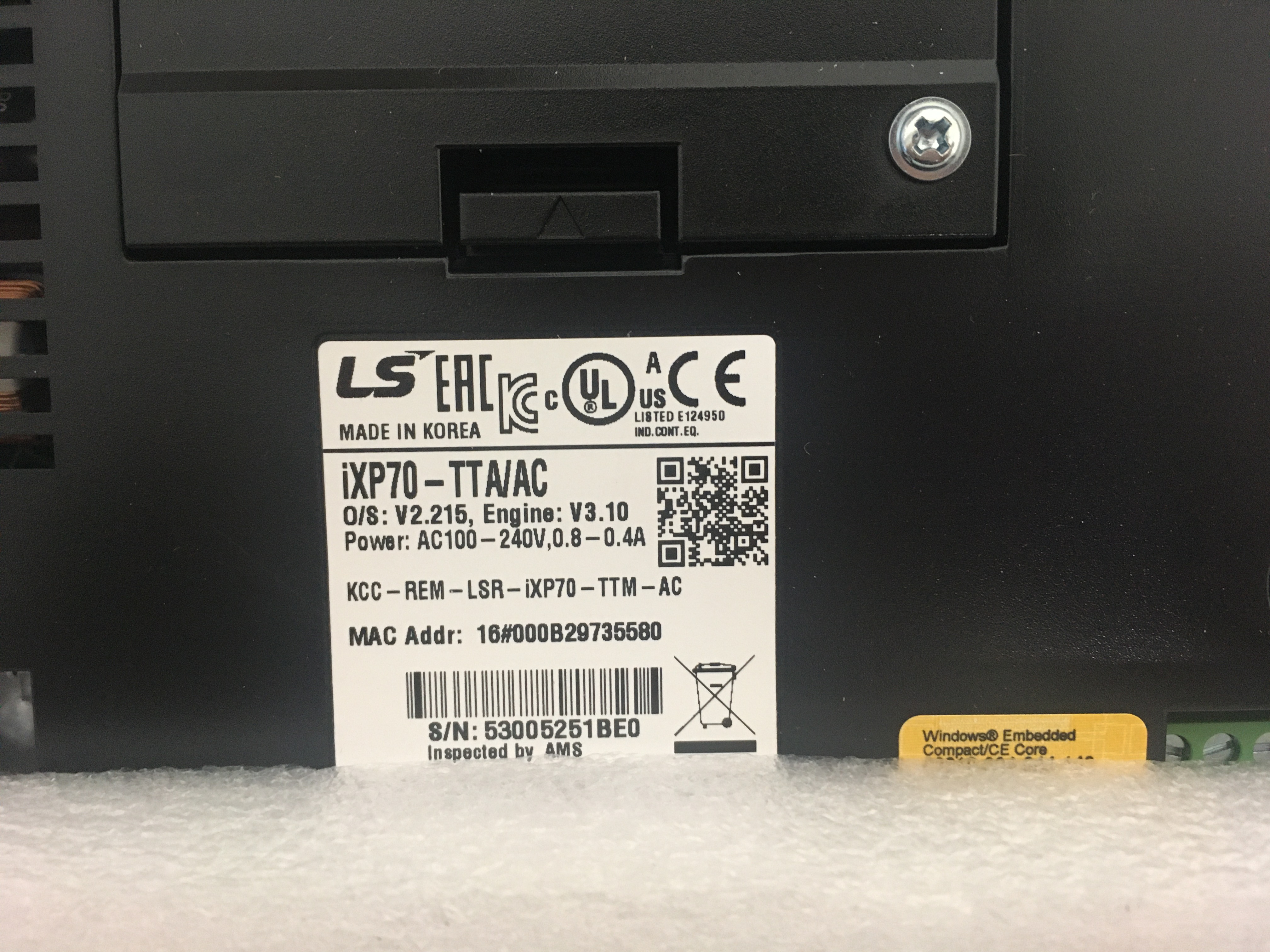 iXP70-TTA/AC / XGT Panel / LS ELECTRIC