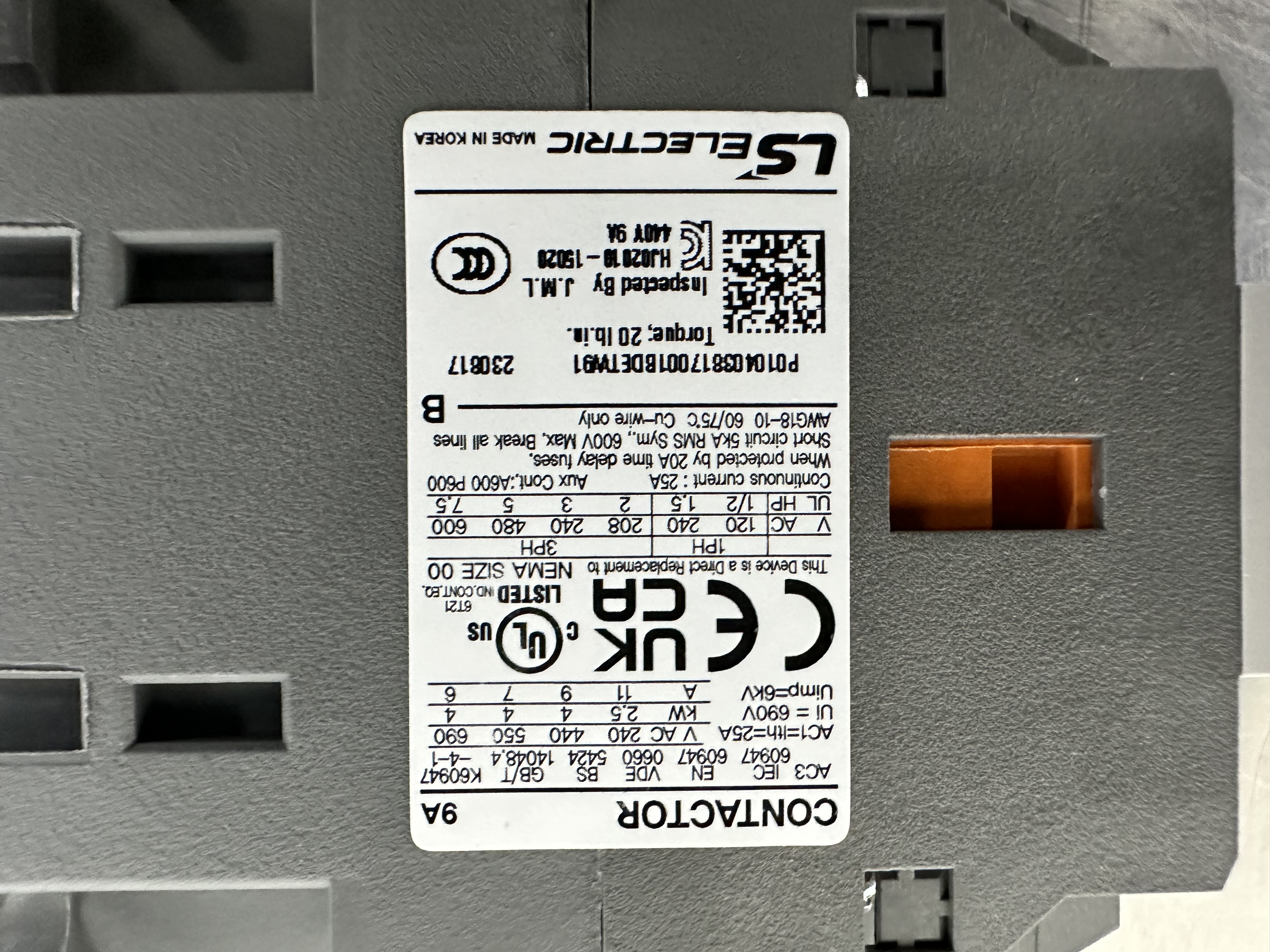 MC-9b AC440V 1a1b / Magnetic Contactor / LS ELECTRIC