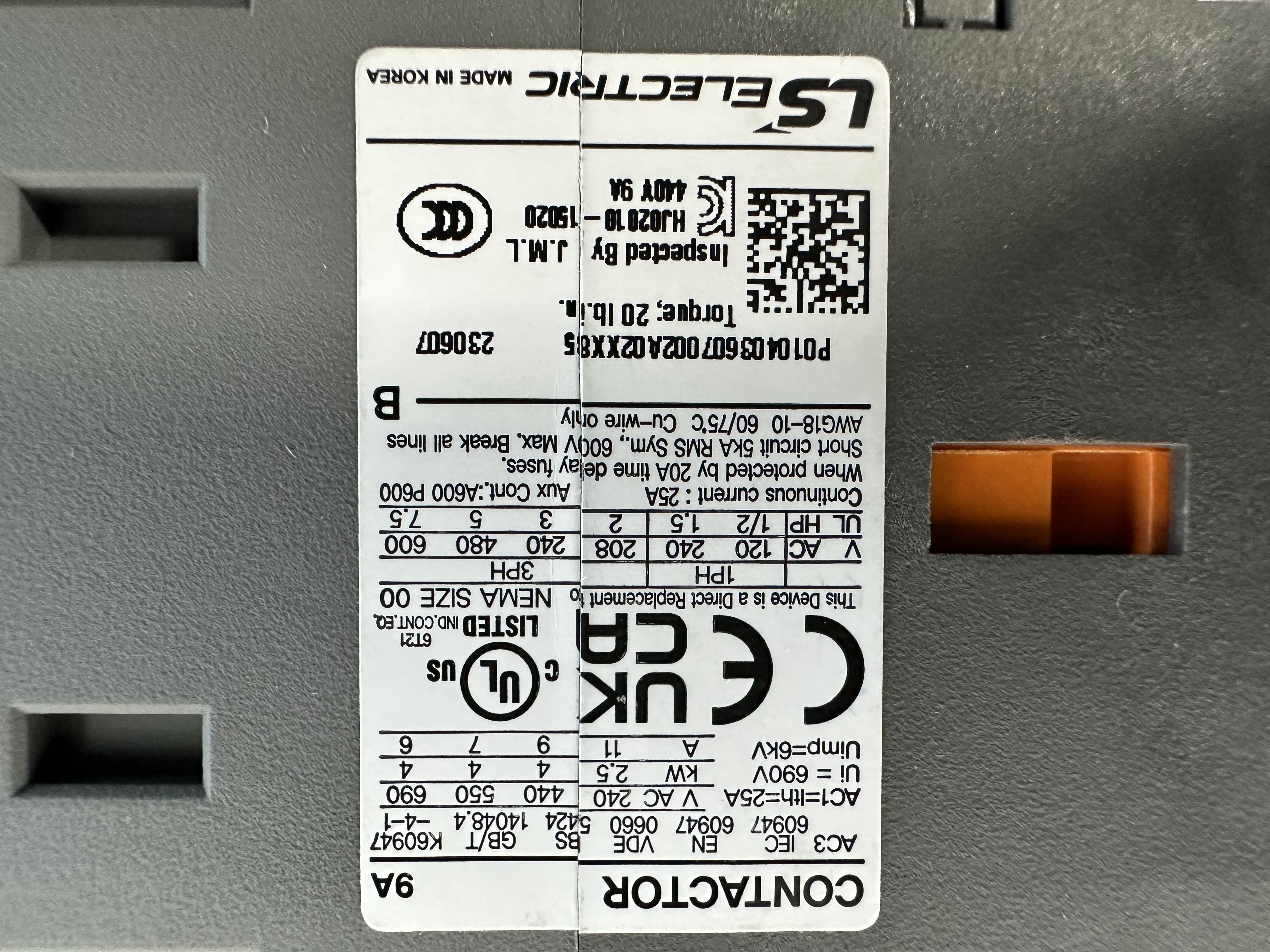MC-9b / Magnetic Contactor / LS ELECTRIC