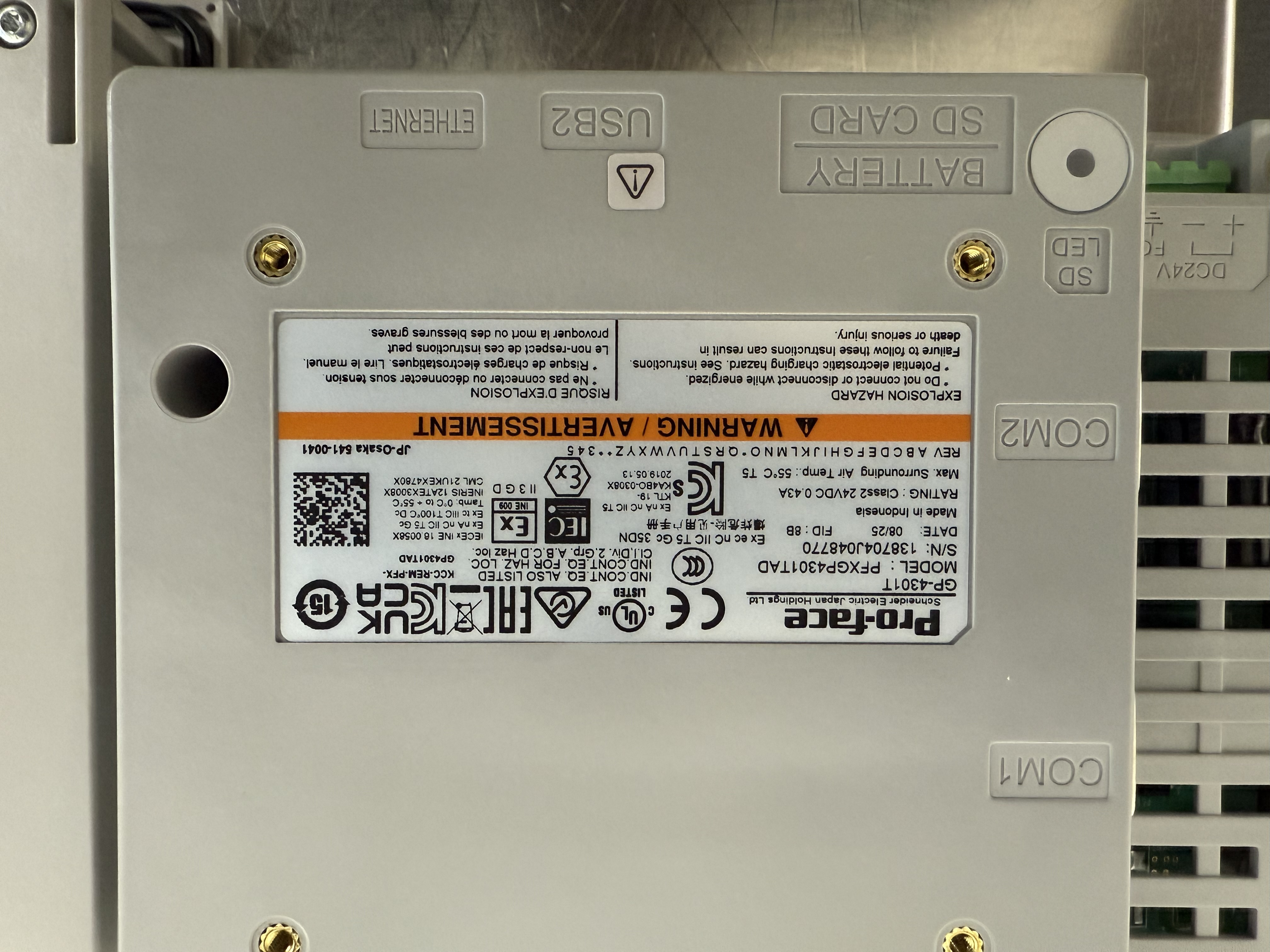 PFXGP4301TAD / Human Machine Interface-HMI / PRO-FACE