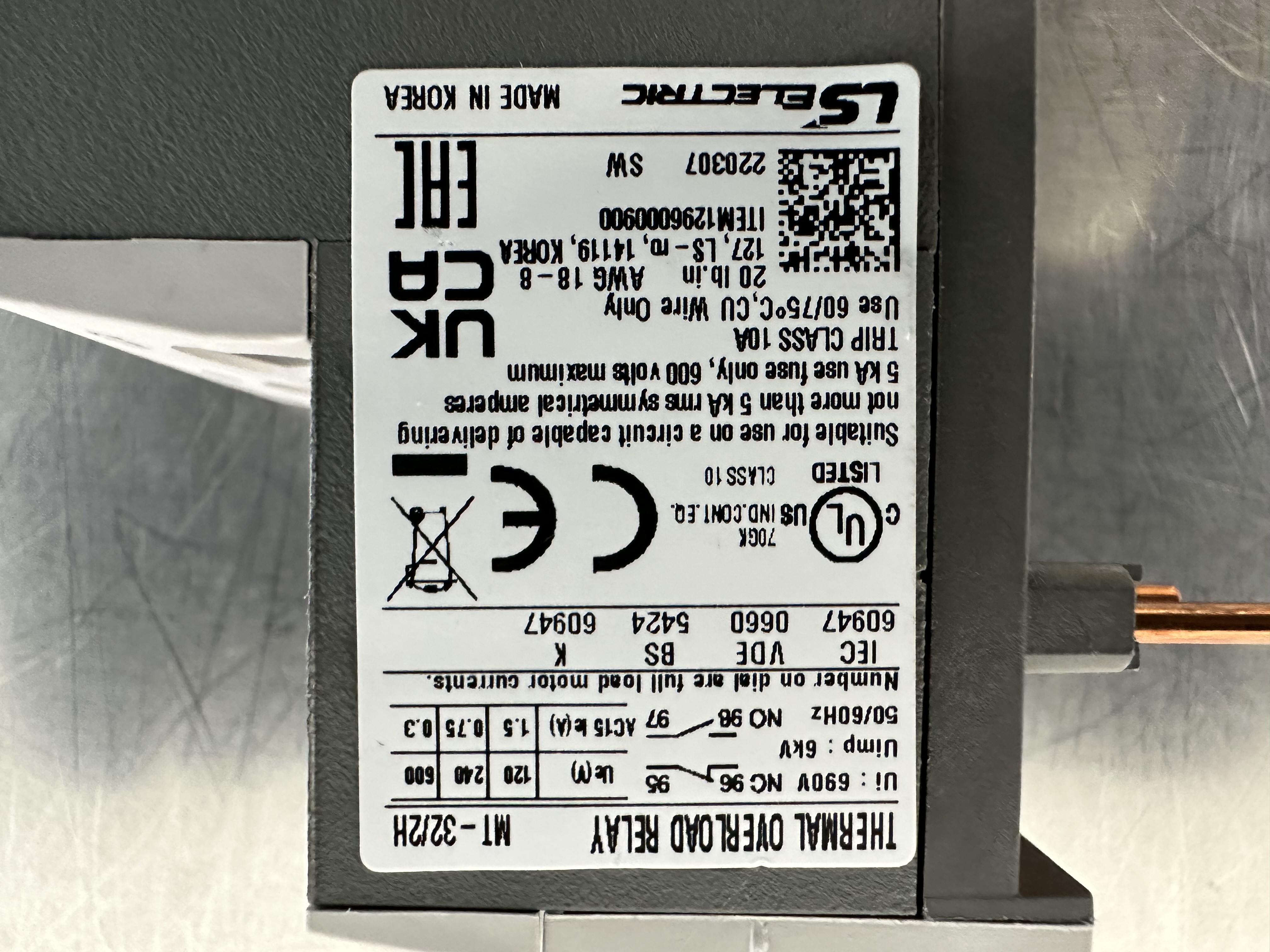 MT-32/2H / Thermal Overload Relays / LS ELECTRIC