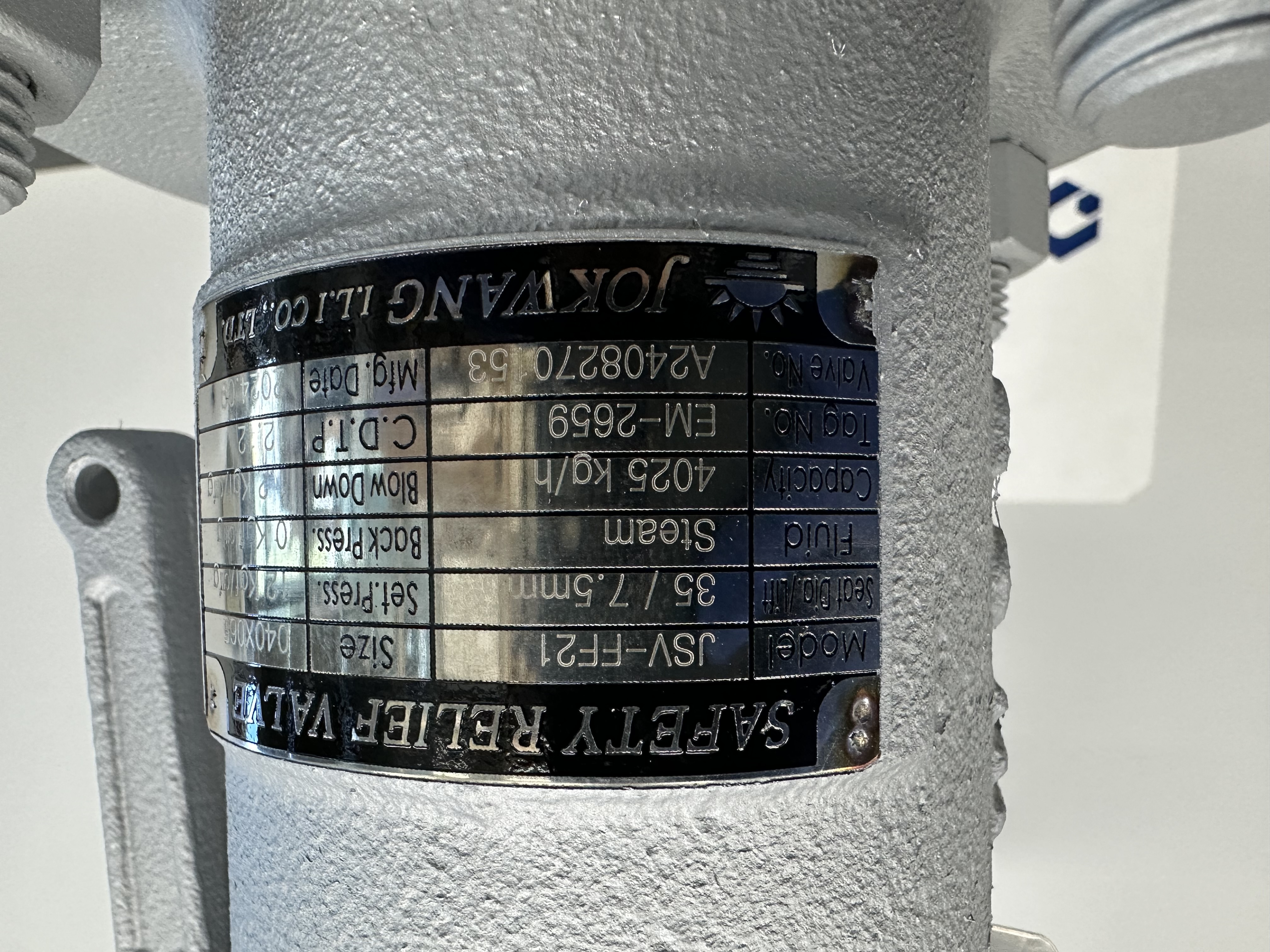 JSV-FF21 (40x65) / Safety Relief Valve / JOKWANG ILI