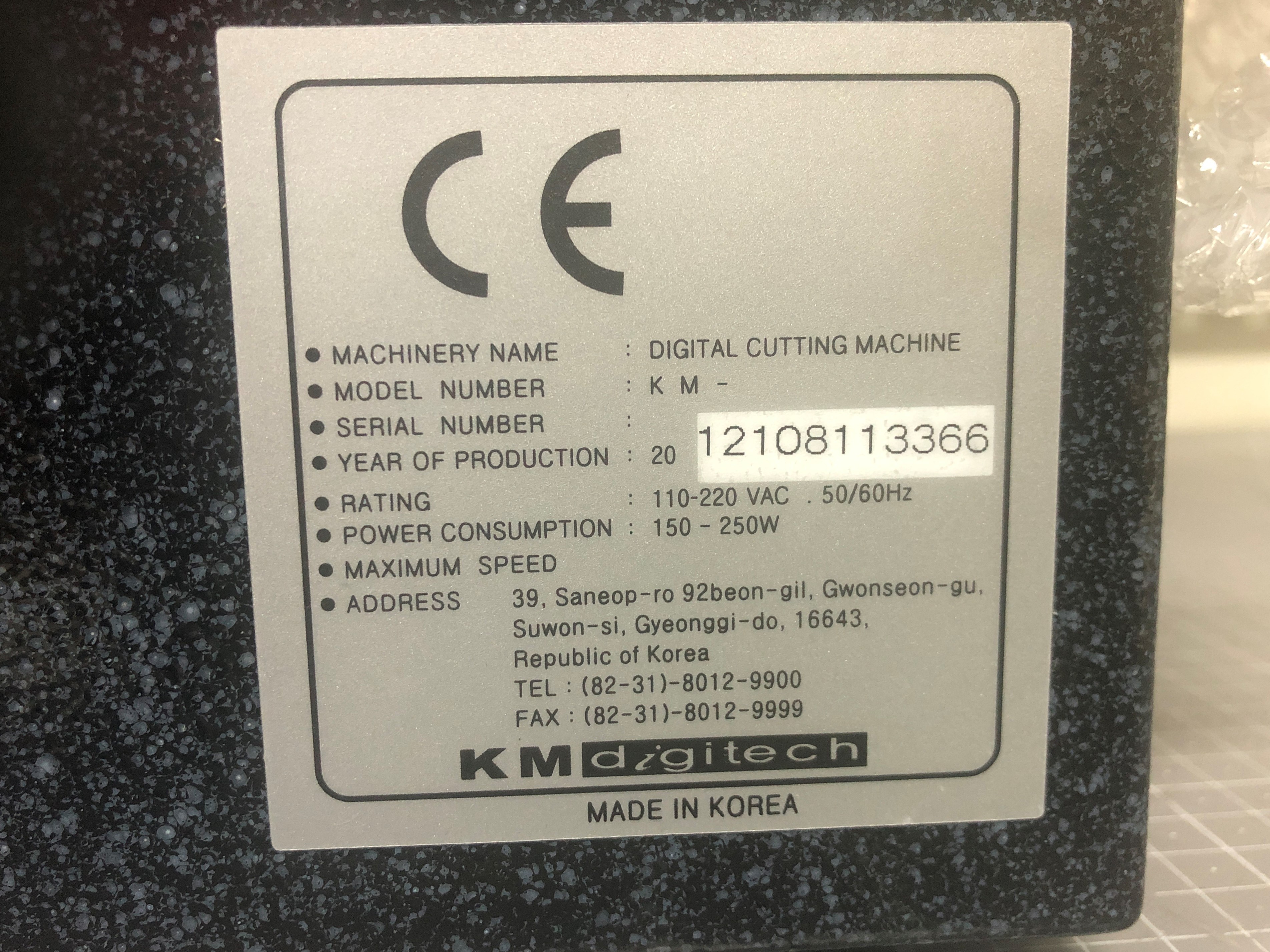 KM-3100 / Digital Cutting Machine / KM DIGITECH