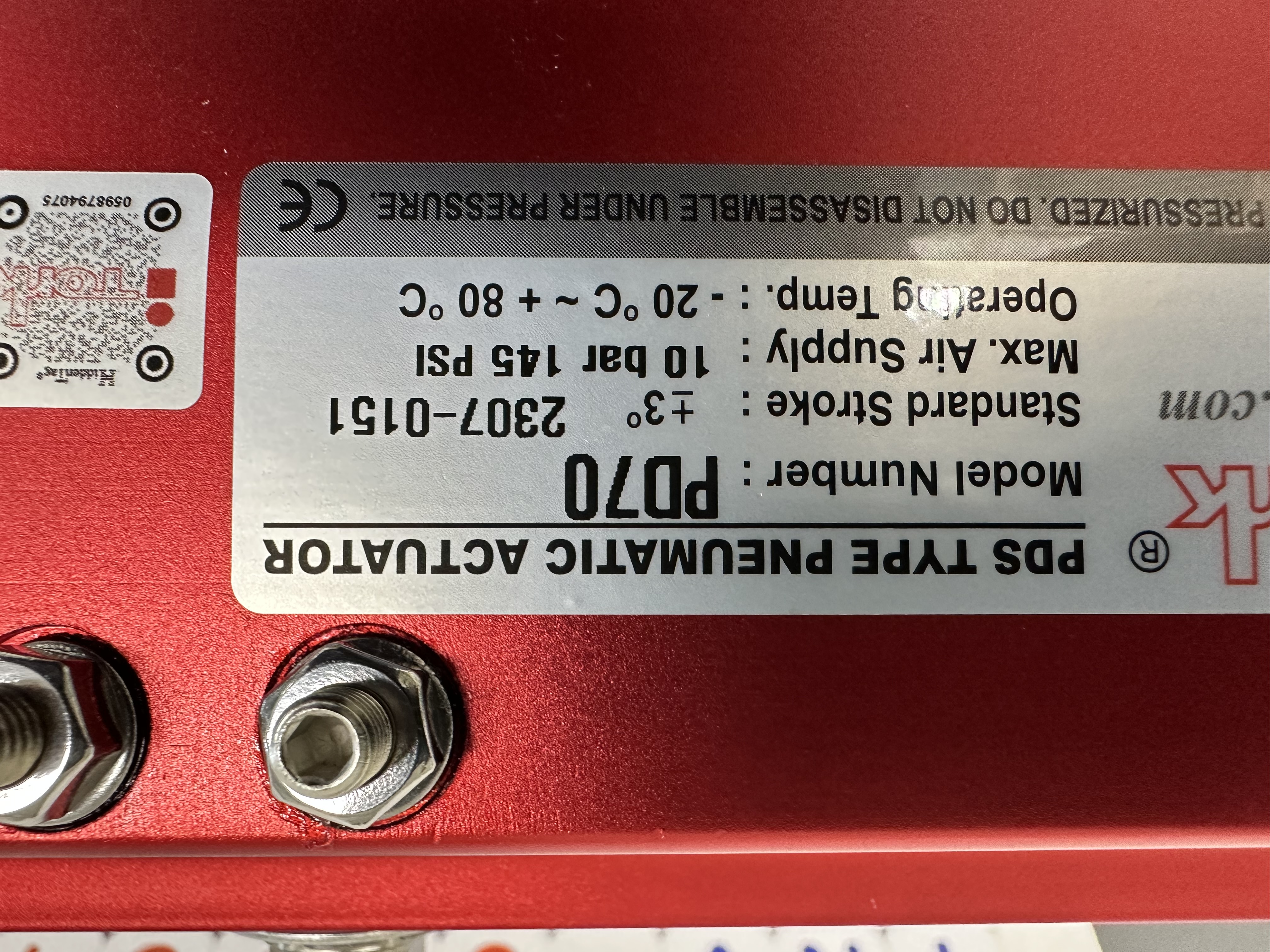 PD70 / Pneumatic Actuator / I-TORK