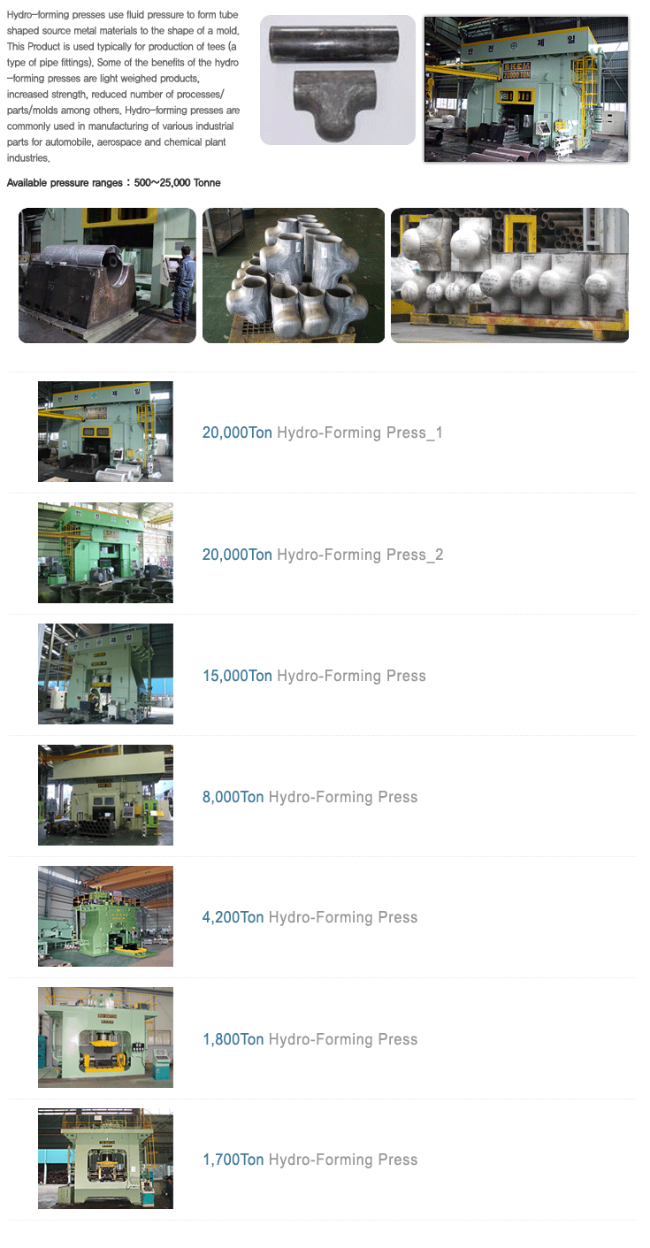 Pipe fitting & Metal Forming Press - Hydro Forming Press