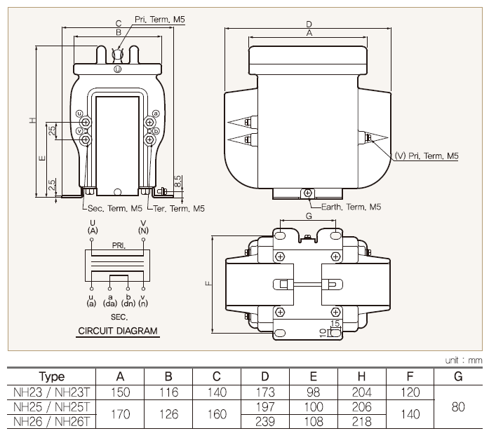 계기용 변압기 7.2kV (EVT) NH Series,NH23,NH25,NH26,NH23T by 경보전기(주) - 코머신 판매자 ...