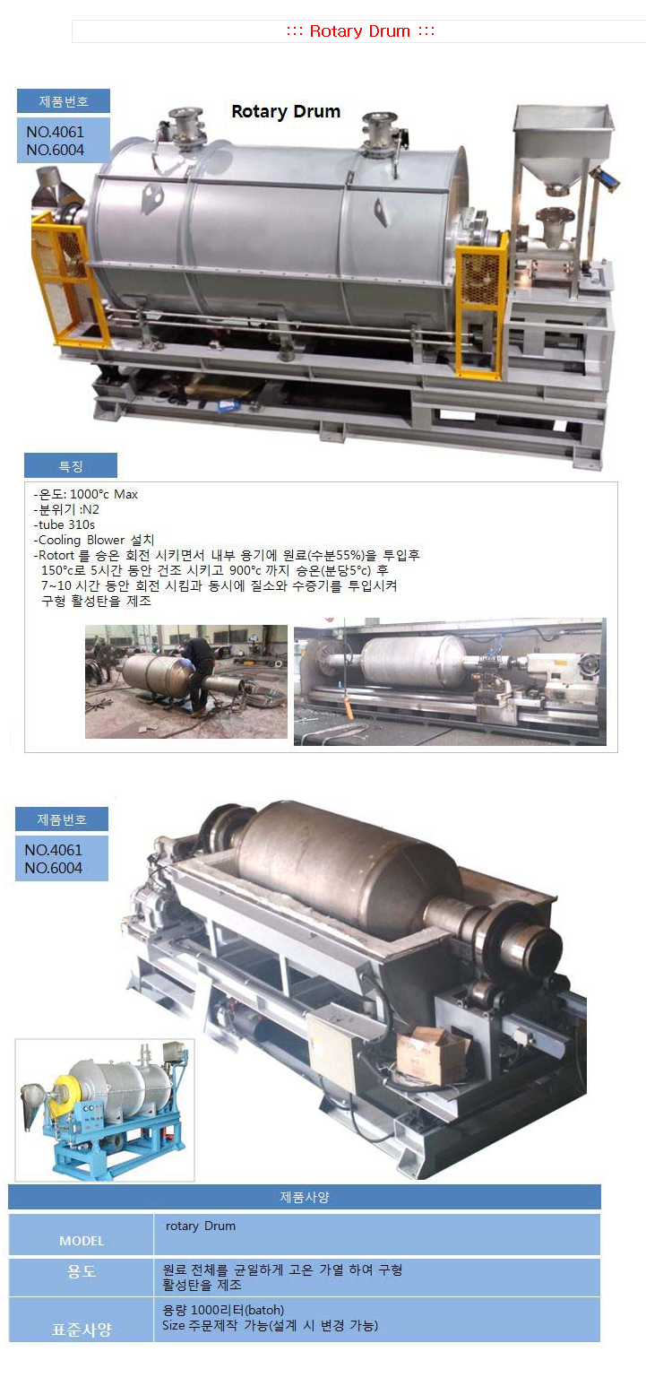 Rotary Drum by (주)고려기연이엔지 - 코머신 판매자 소개 및 제품 소개