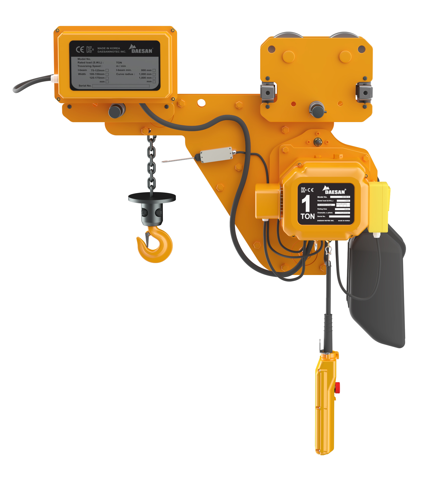 Low Headroom Hoist (3Ph / Single speed or VFD Control) DSTHM-Type,DSHM ...