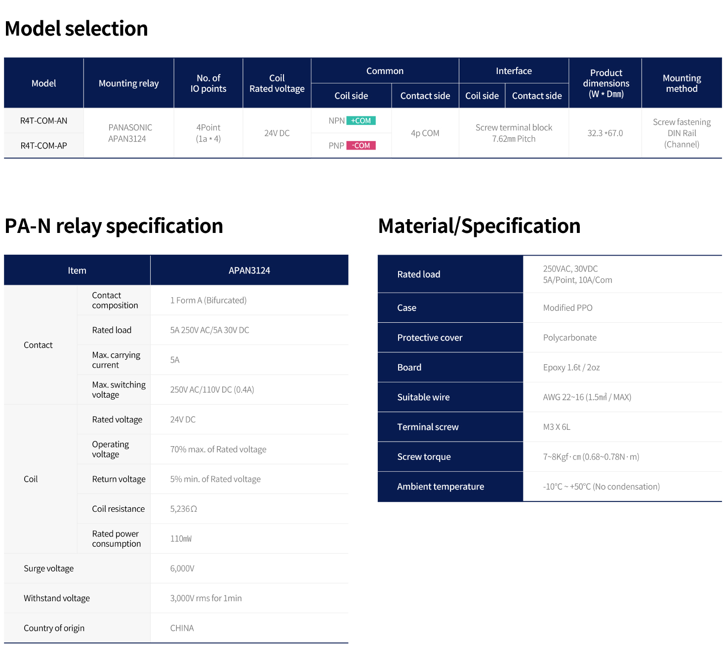 4-point common type (R4T-COM Series) R4T-COM-AN,R4T-COM-AP by SAMWON ...