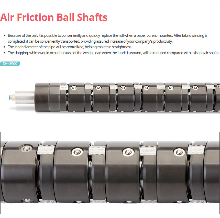 Air Friction Shafts SH-5700,HS-5300,SH-5500,SH-5800,SH-5900 by SAEHAN ...