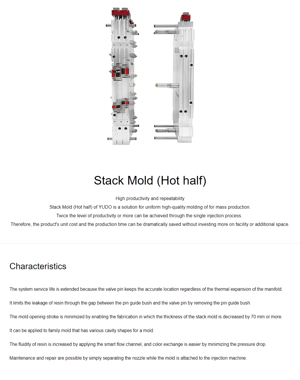 Stack Mold (Hot half) by YUDO - Komachine Supplier Profile and Product List
