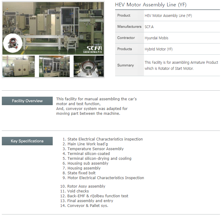 HEV Motor Assembly Line (YF)