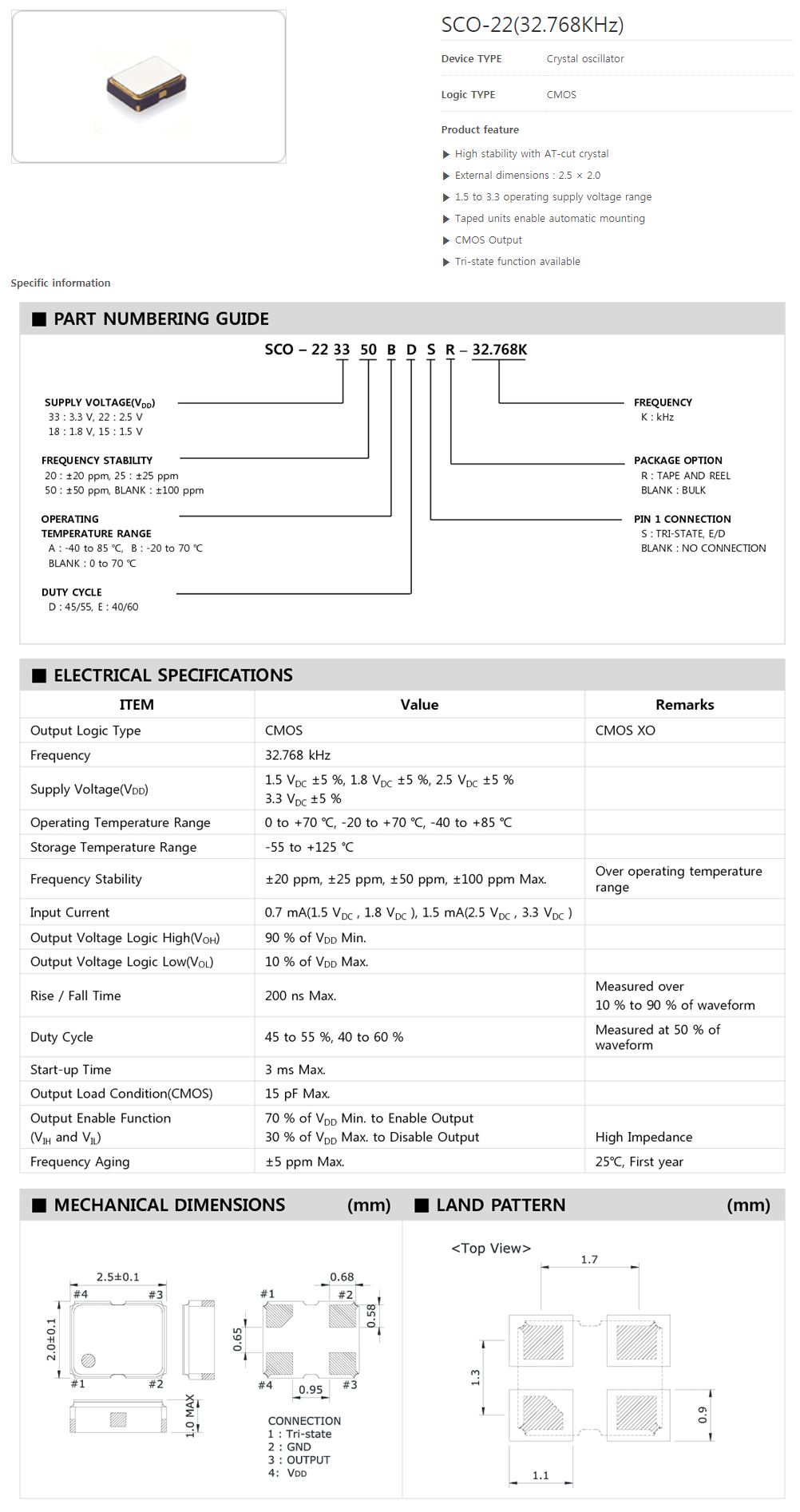 Crystal Oscillator SCO-22 (32.768KHz) by Sunny Electronics - Komachine ...