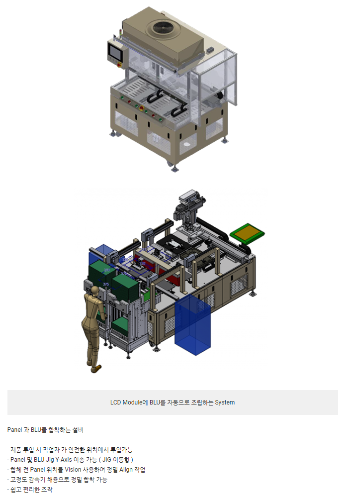 LCD & Back Light Unit 합착 System