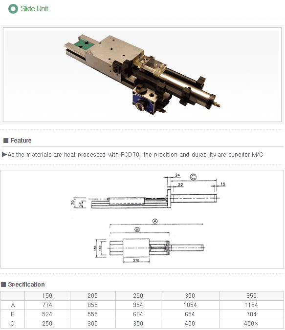Slide Unit by Dong Hyup Hyd & Pneumatic Co. - Komachine Supplier ...