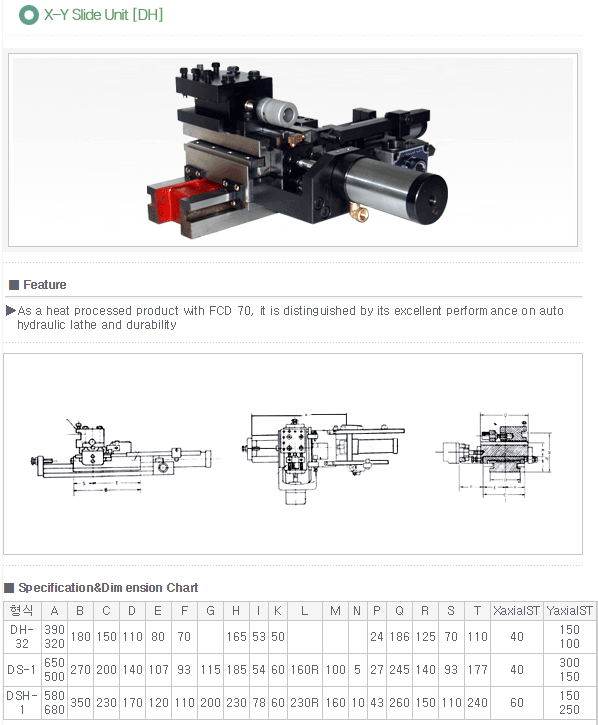 X-Y Slide Unit DH by Dong Hyup Hyd & Pneumatic Co. - Komachine Supplier ...