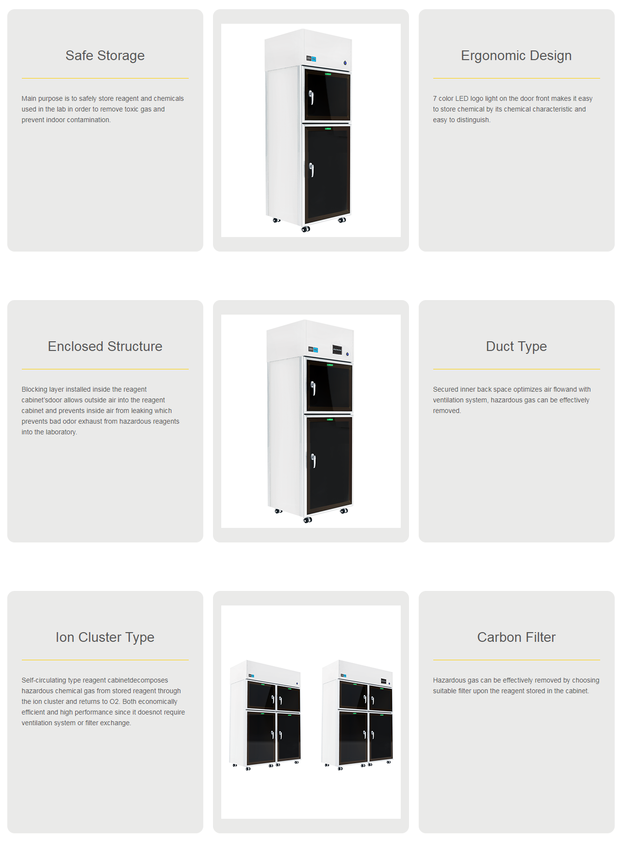 Enclosed Reagent Cabinet