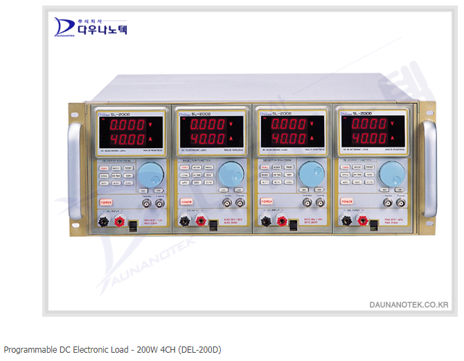 Programmable DC Electronic Load DEL-Series by (주)다우나노텍 - 코머신 판매자 소개 및 제품 소개