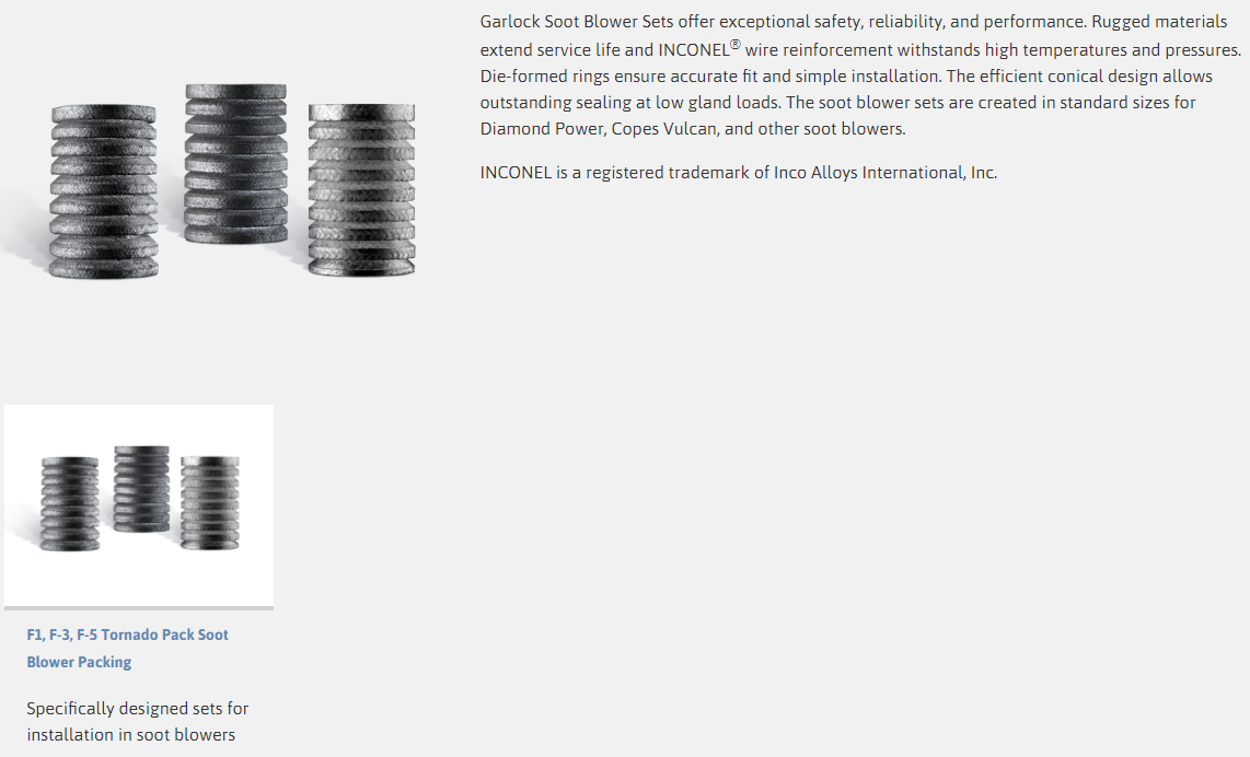 Soot Blower Packing: Tornado Pack by (주)삼성정밀엔지니어링 - 코머신 판매자 소개 및 제품 소개