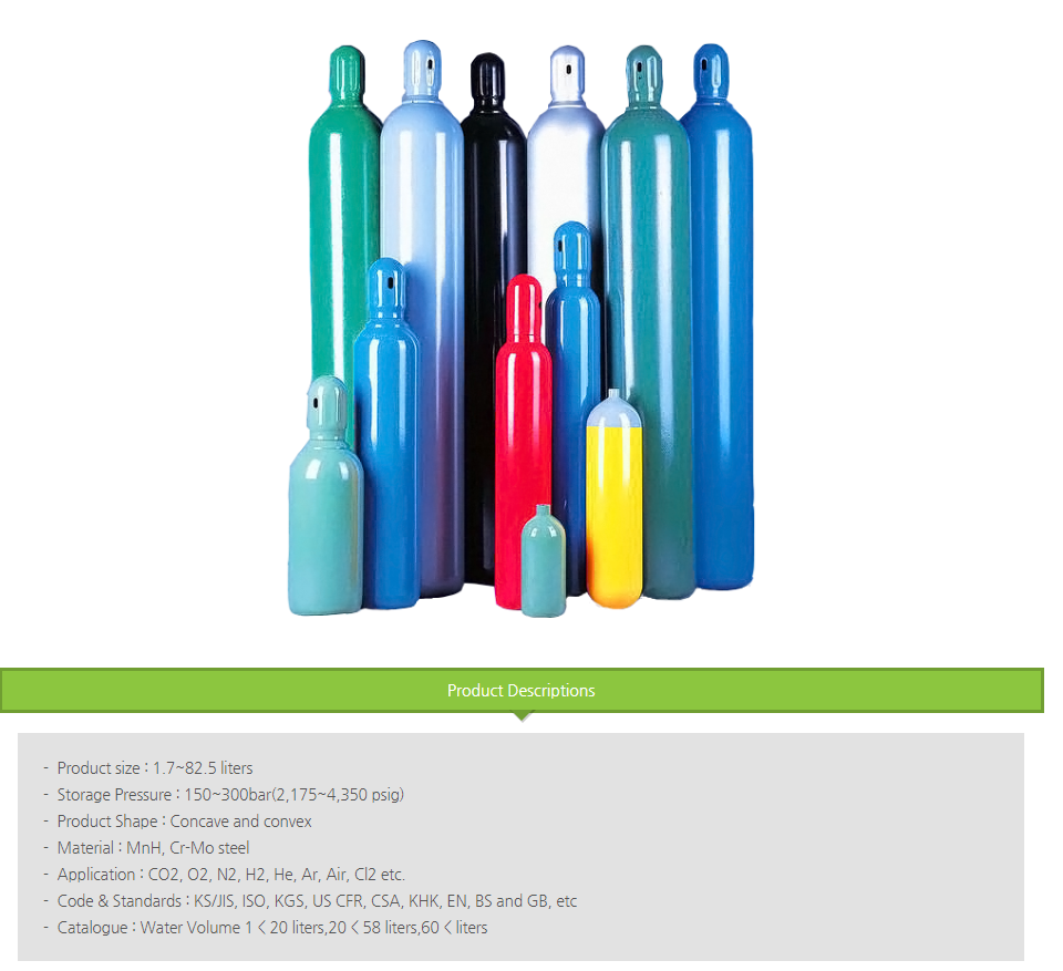 Gas Cylinders by ENK - Komachine Supplier Profile and Product List
