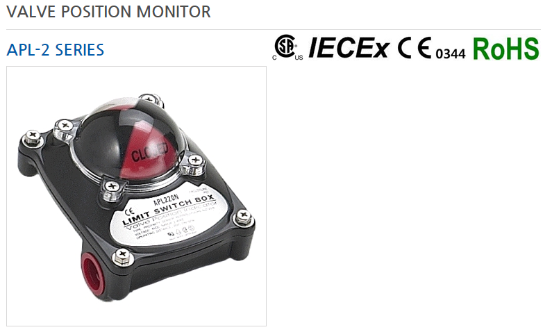 Valve Position Monitor APL-2 Series by (주)에이치케이씨 - 코머신 판매자 소개 및 제품 소개