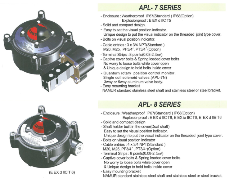 Valve Position Monitor APL-7,8 Series by (주)에이치케이씨 - 코머신 판매자 소개 및 제품 소개