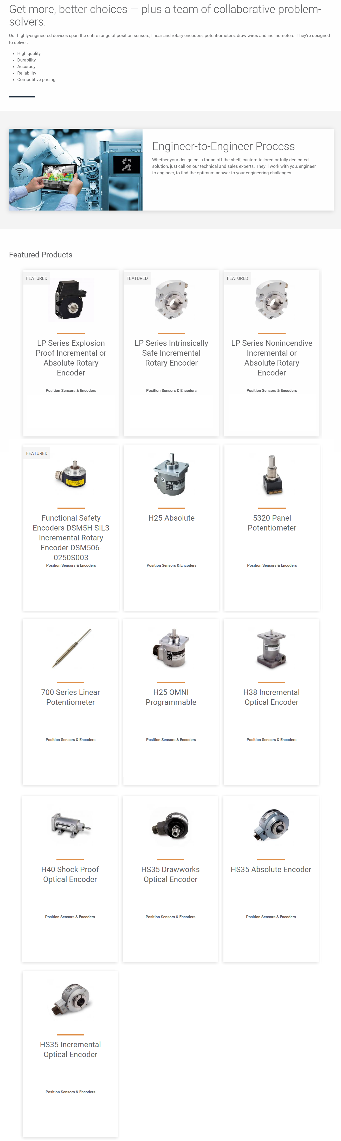 Position Sensors & Encoders