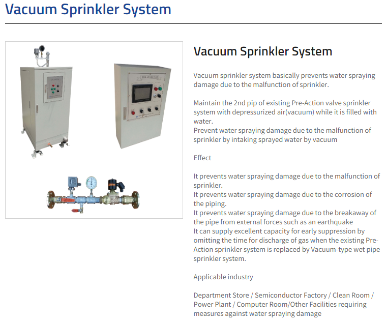 Vacuum Sprinkler System