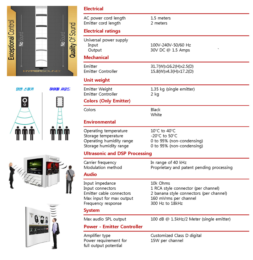 지향성 스피커 Hyper Sound by (주)루민비젼 - 코머신 판매자 소개 및 제품 소개