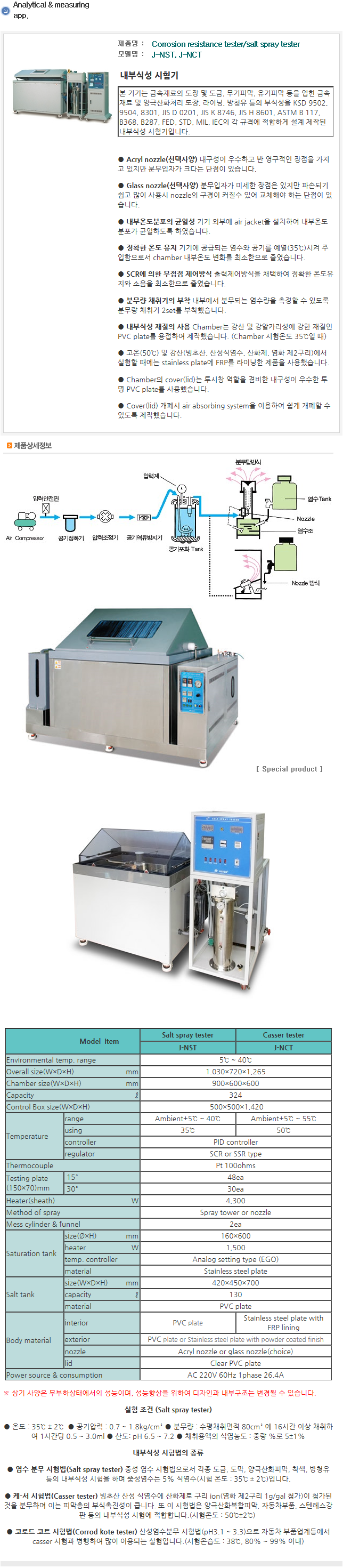 내부식성 시험기 J-NST,NCT by JISICO - Komachine Supplier Profile and Product List