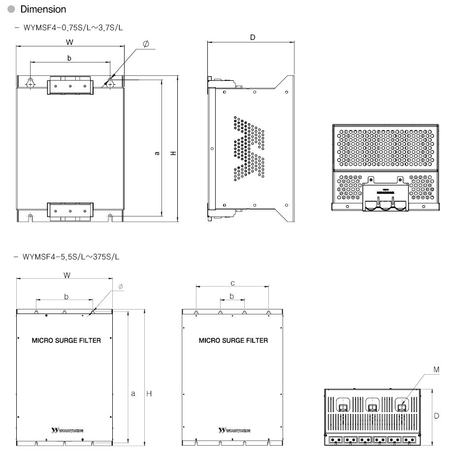 Micro Surge Filter WYMSF4-0.75(S/L),WYMSF4-1.5(S/L),WYMSF4-2.2(S/L ...
